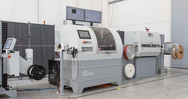 WTM High Frequency Coaxial Cable Screening Machine with SPC Tape