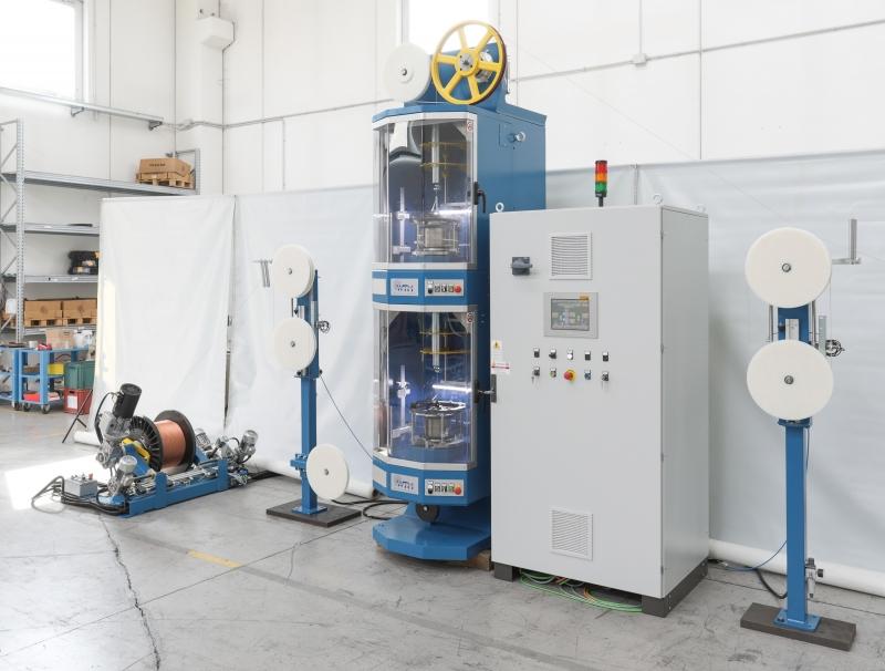 WTM vertical cable taping machines for tape application